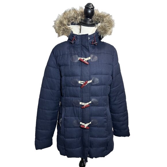 Superdry | Jackets & Coats | Superdry Toggle Duffle Coat Jacket Womens ...